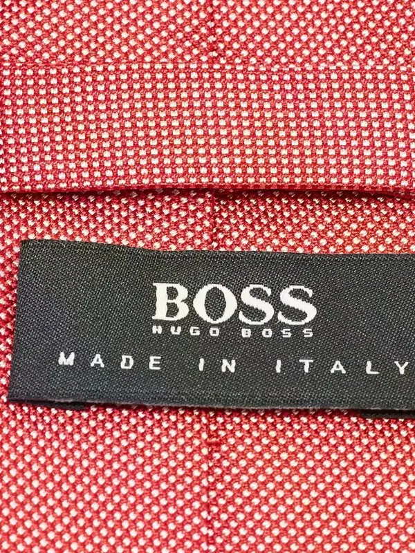BOSS Check-print Silk Tie
