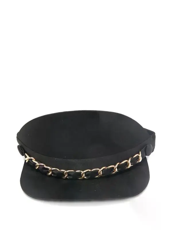 Eugenia Kim Chain Detail Visor - Black