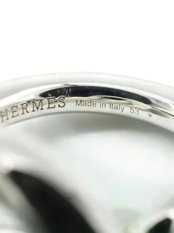 Hermès Tone Croisette Ring With Chunky Link Detail