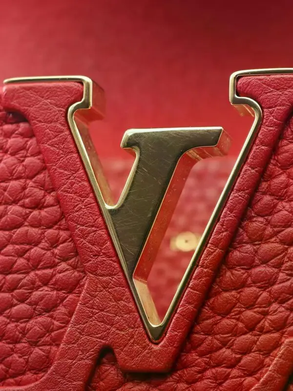 LOUIS VUITTON Capucines 2-way Mini Tote Bag - Red