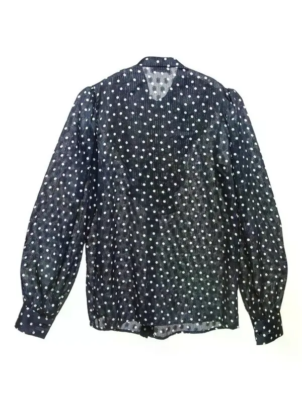 Sandro Polka Dot Metallic Stripe Shirt