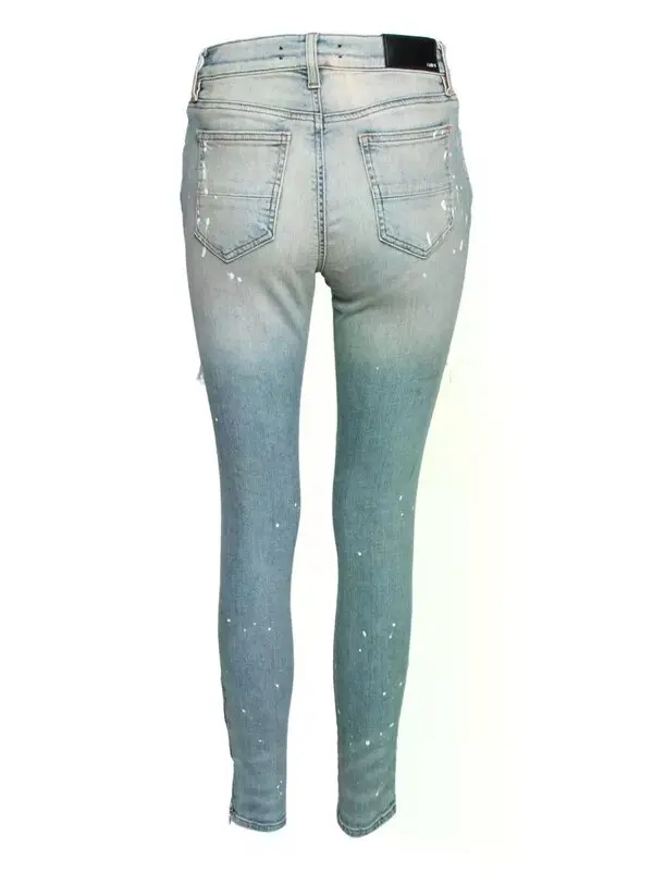 Amiri Distressed Crystal-embellished Jeans