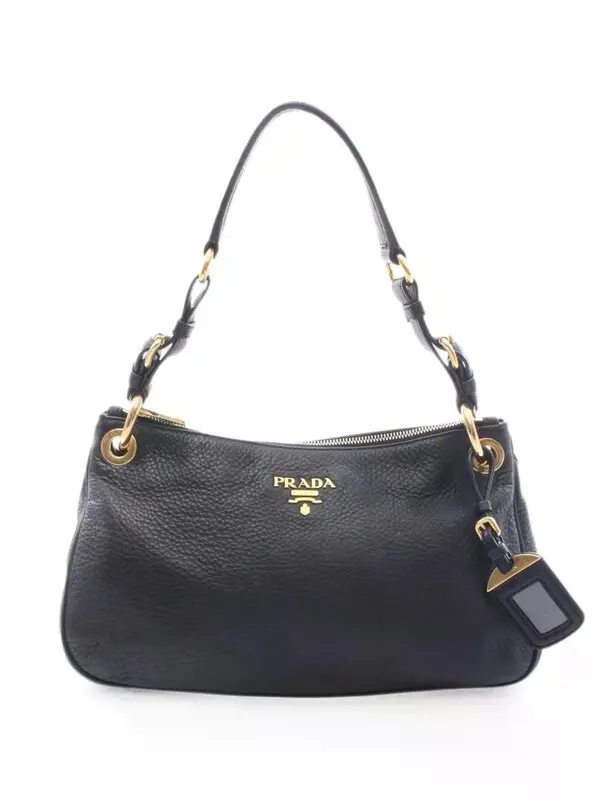 Prada Vitello Daino Shoulder Bag - Black