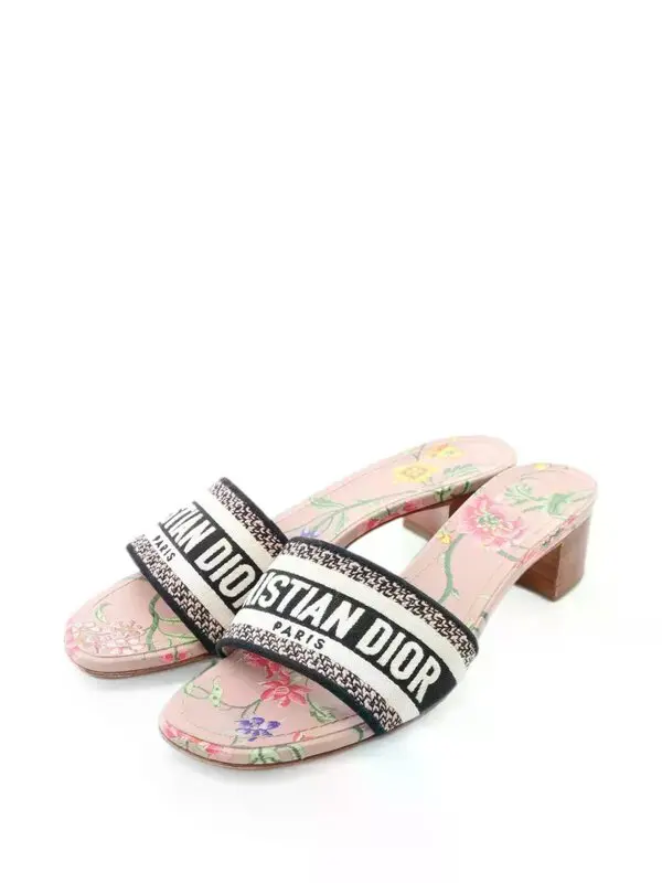 Dior Dway Floral Pattern Sandals - Pink