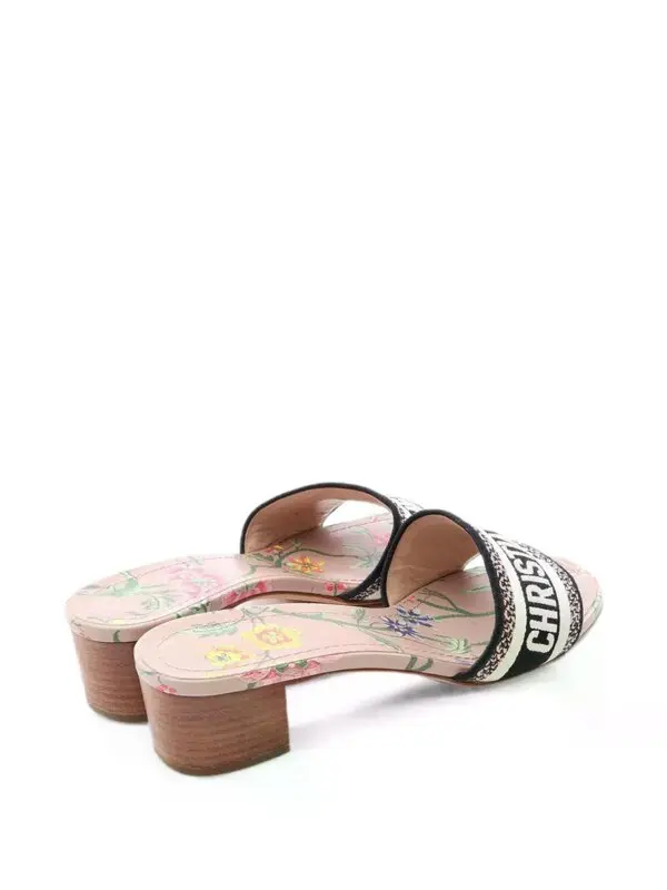 Dior Dway Floral Pattern Sandals - Pink