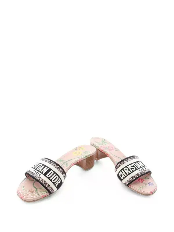 Dior Dway Floral Pattern Sandals - Pink