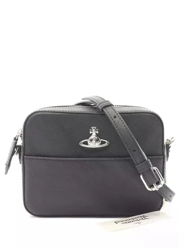 VIVIENNE WESTWOOD Orb Plaque Shoulder Bag - Black