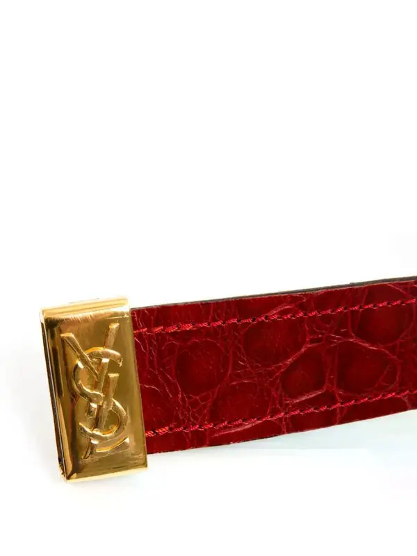 Saint Laurent 1990s Logo Plaque Belt