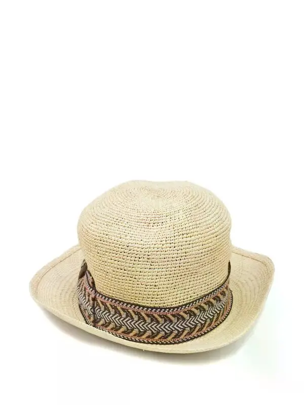 Borsalino Semi-crochet Straw Hat