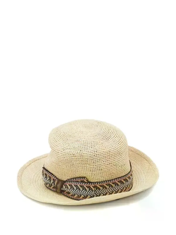 Borsalino Semi-crochet Straw Hat