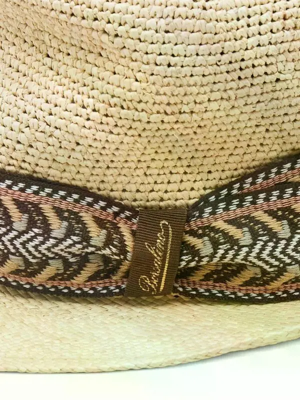 Borsalino Semi-crochet Straw Hat