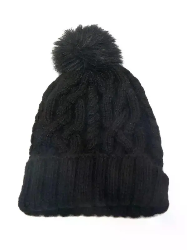 EUGEN DICK Pompom Cable-knit Beanie