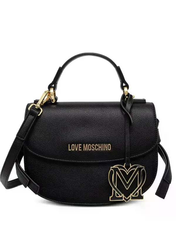 Moschino Logo-plaque Pebbled Tote Bag