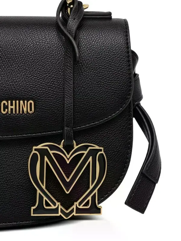 Moschino Logo-plaque Pebbled Tote Bag