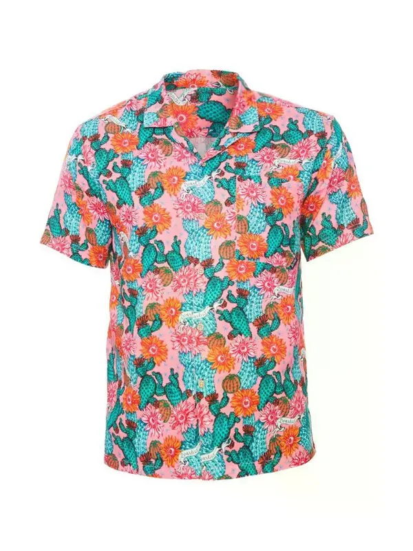 BOARDIES Cactus-print Camp-collar Shirt
