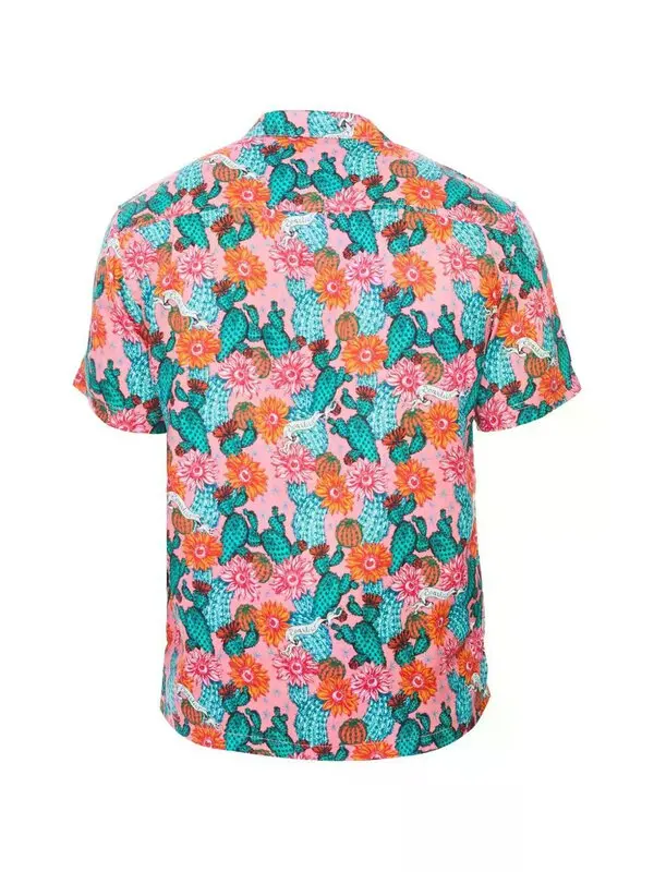 BOARDIES Cactus-print Camp-collar Shirt