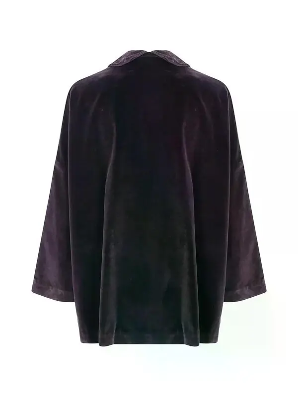 DANIELA GREGIS Velvet-effect Notch-lapel Oversized Jacket