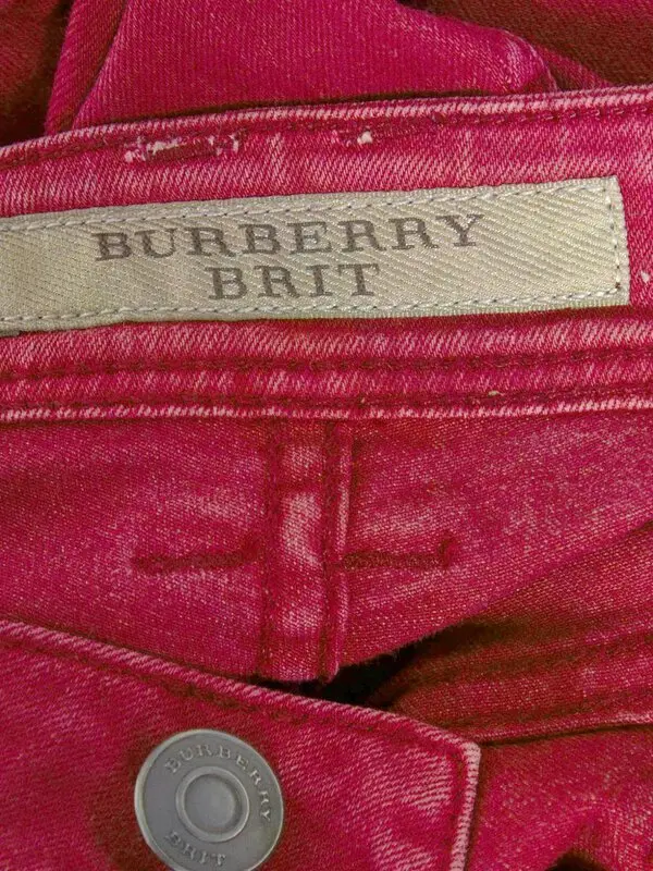 Burberry Burgundy Viscose Blend Skinny Jeans