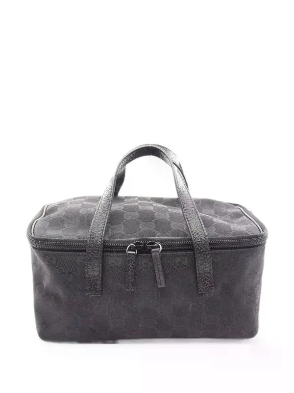 Gucci 2010s Gg-monogram Vanity Bag - Black