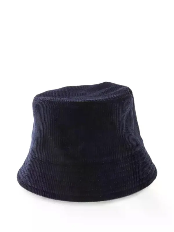Prada 2010s Enamelled Triangle Logo Bucket Hat