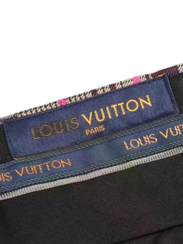 LOUIS VUITTON 2010s Monogram Madras Check-pattern Trousers