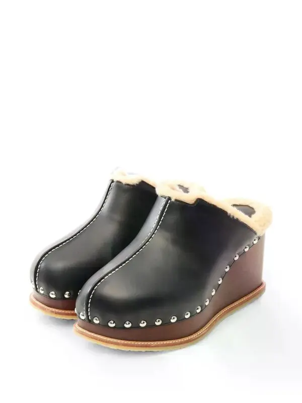 Hermès 2020s Earth Shearling Mules