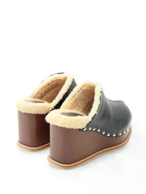 Hermès 2020s Earth Shearling Mules