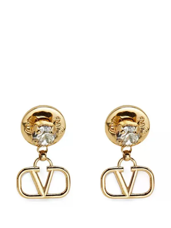 Valentino Garavani Vlogo Crystal Earrings - Gold