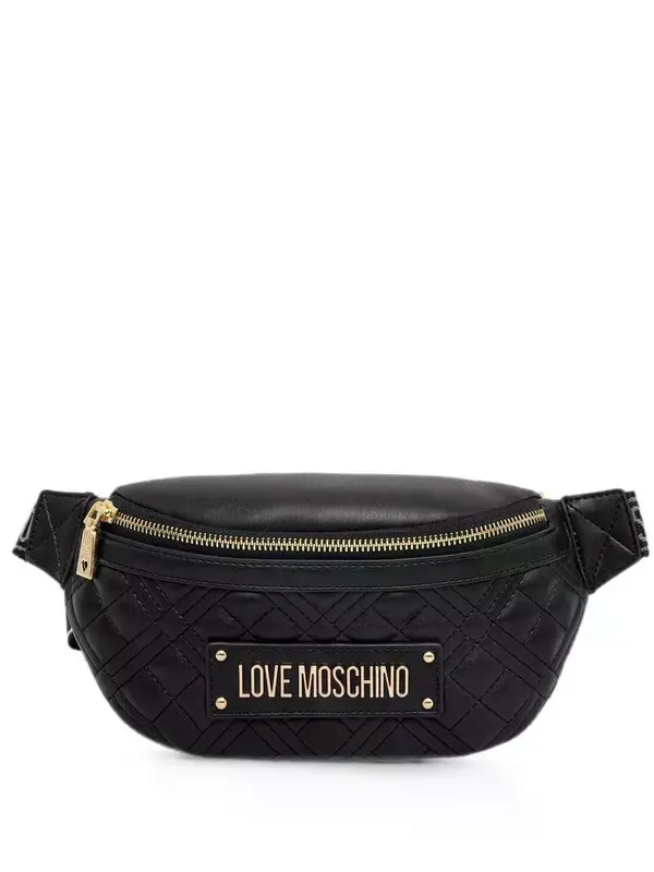 Moschino Quilted Logo-plaque Belt Bag