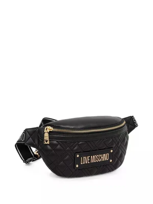 Moschino Quilted Logo-plaque Belt Bag