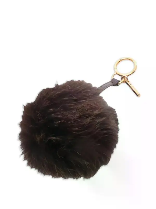 Fendi 2010s Pom-pom Bag Charm - Brown