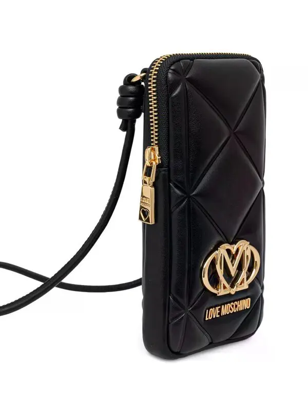 Moschino Quilted Logo-plaque Phone Bag