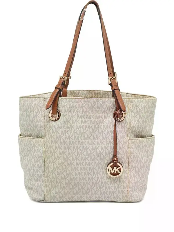 Michael Kors Monogram Leather Tote Bag