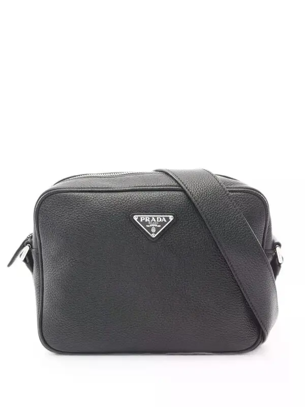 Prada 2010s Triangle Logo Shoulder Bag