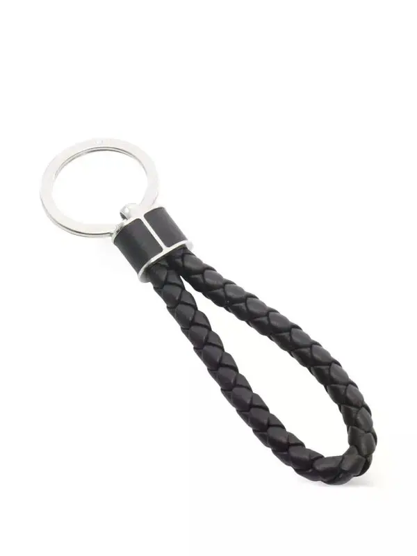 Bottega Veneta Intrecciato Key Ring - Black