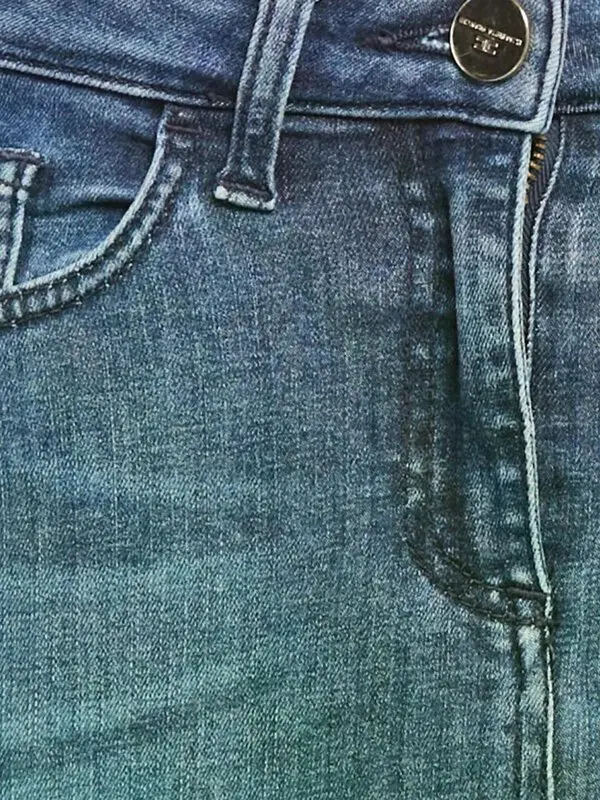 Elisabetta Franchi Distressed Hem Jeans