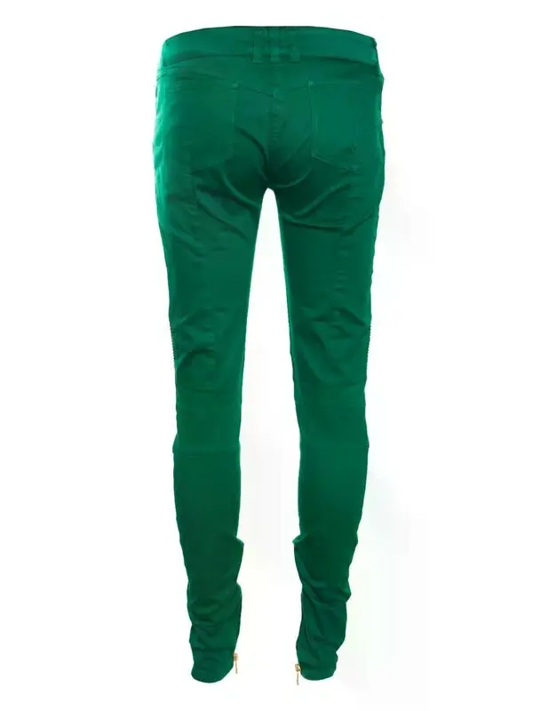 Balmain Zip-detail Cotton Slim Fit Trousers