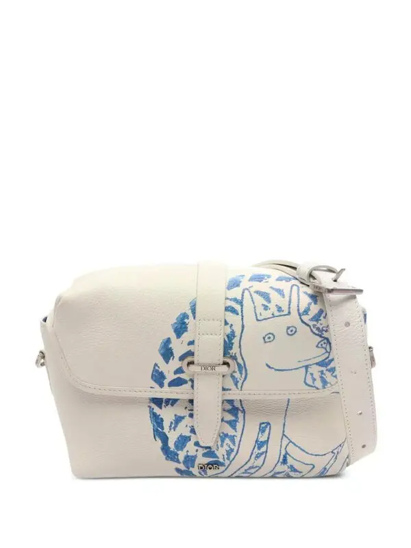 Dior X Hylton Nel 2010s Messenger Bag - White