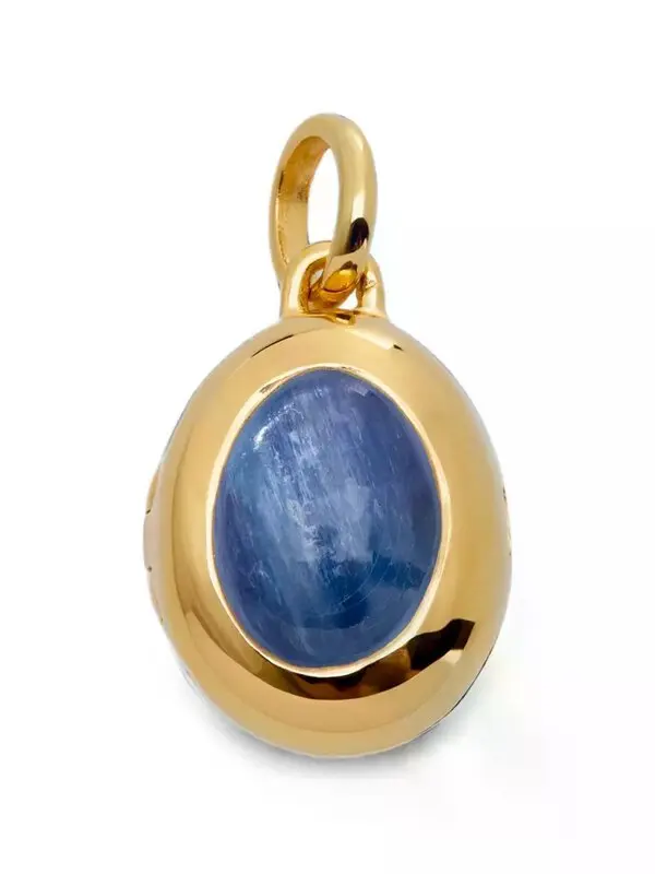 Monica Vinader September Birthstone Kyanite-embellished Locket Pendant - Gold