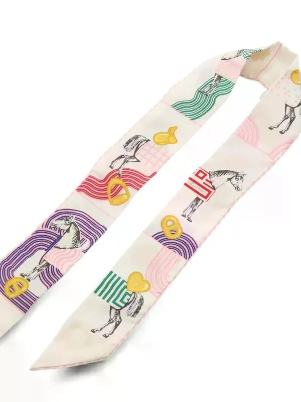 Hermès Twilly Scarf: Silk Horse Print