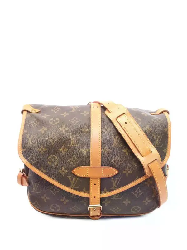 LOUIS VUITTON 1993 30 Saumur Monogram Shoulder Bag - Brown
