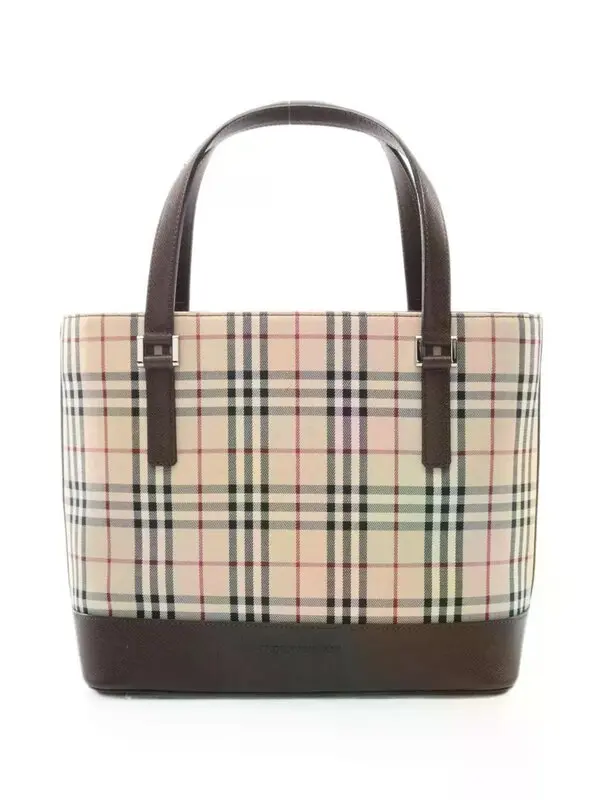 Burberry 2000s Nova Check Handbag - Neutrals