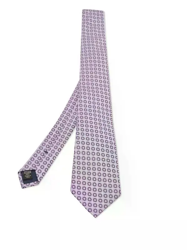 Ermenegildo Zegna Floral Pattern Silk Tie