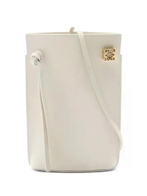 Loewe Leather Dice Pocket Bucket Bag - White