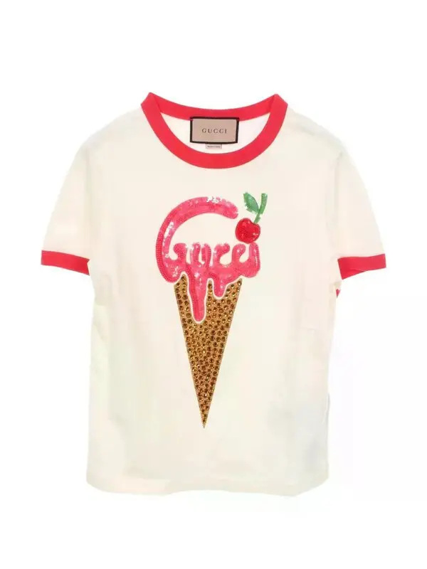 Gucci 2010s Ice Cream Sequin T-shirt