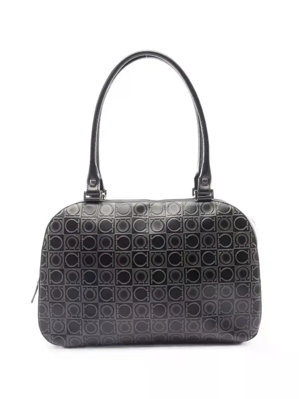 FERRAGAMO 2000s Gancini Embossed Tote Bag