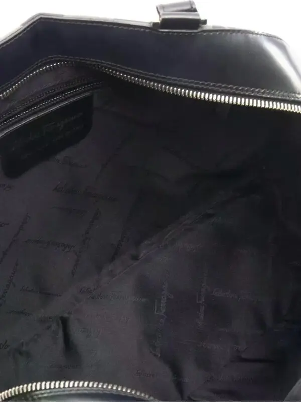FERRAGAMO Gancini Embossed Leather Tote Bag