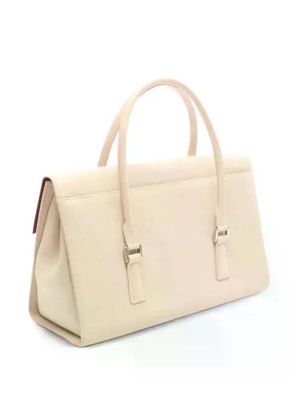 Burberry Textured Leather Tote Bag