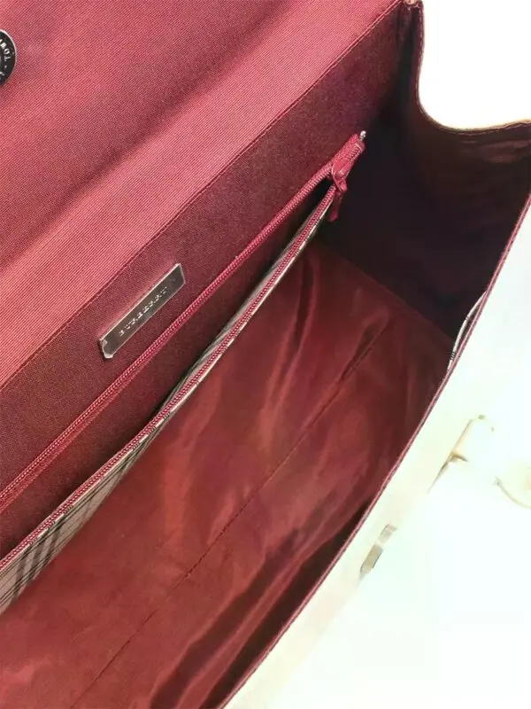 Burberry Textured Leather Tote Bag - Pink