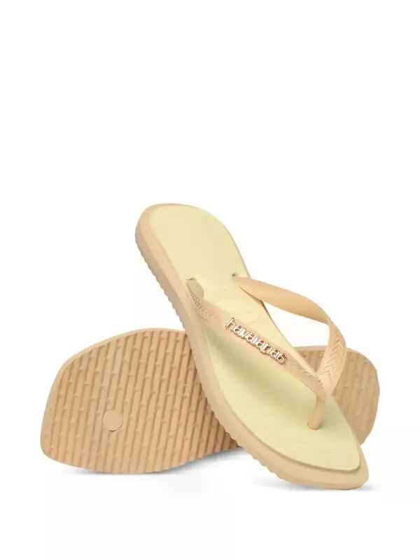 Havaianas Top Square Fusion Flat Sandals With Embellished Logo